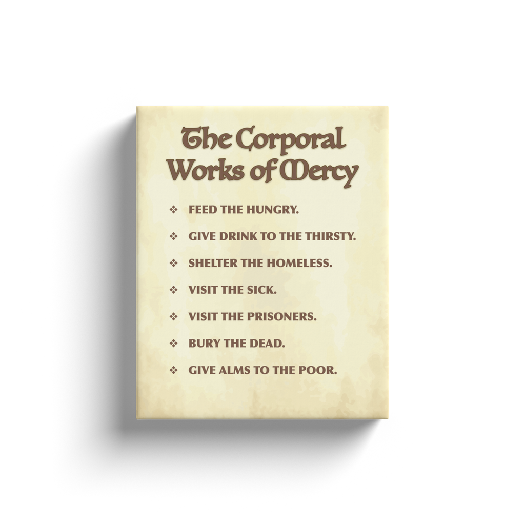 The Corporal Works of Mercy Wrapped Canvas Wall Art – Christian ...